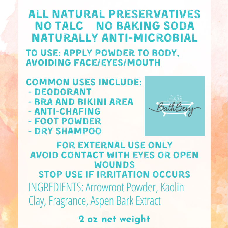 ORANGE VANILLA BODY POWDER – Bath Bevy